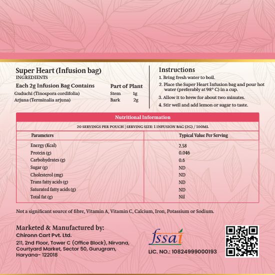 Guduchi Heart Health Tea - Antioxidant & Cholesterol Support | Chironn